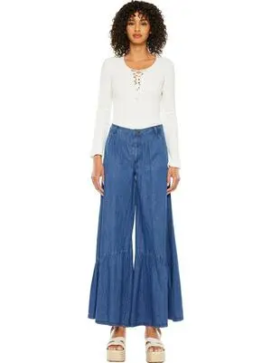 KANCAN Daria Ultra High Rise Wide Leg Jeans - Dark Wash