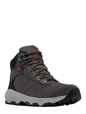 Columbia Newton Wander™ Waterproof Hiking Boots - Dark Grey/ Red Quartz