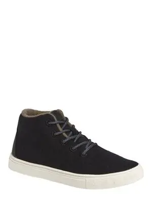 YY NATION Alto Water Resistant Wool Blend High-top Sneakers - Black / White