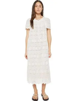 Natalie Martin Sienna Maxi Dress With Medallion Embroidery - White