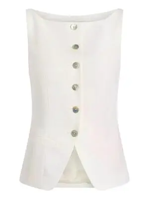 Cinq À Sept Lemonis Vest - White