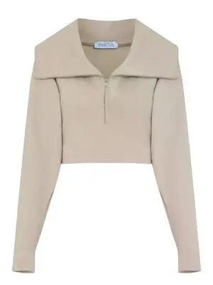 GLORIA COELHO Spread-collar Jumper - Neutrals