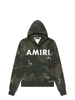 Amiri Army Logo Hooded Sweatshirt - Green
