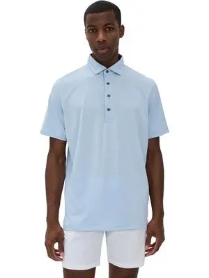 Greyson Saranac Striped Polo - Wolf Blue/arctic
