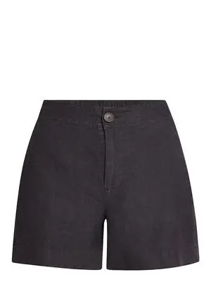 Vince Mid-rise Hemp Shorts - Blue