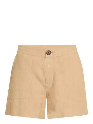 Vince Mid-rise Hemp Shorts - Ltbrwn