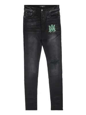 Amiri Watercolor Logo Jean - Black