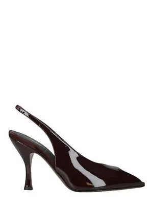 NEOUS Hamal Patent-leather Slingback Courts - Dark Brown