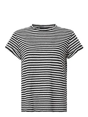 ALLSAINTS Anna Striped Cotton T-shirt - Chalk/ink