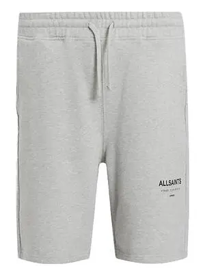 ALLSAINTS Branded-print Cotton-jersey Shorts - Grey Marl