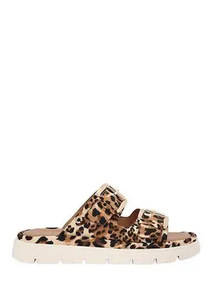 Carvela Pavilion Leopard Print Satin Sandals - Beige Comb