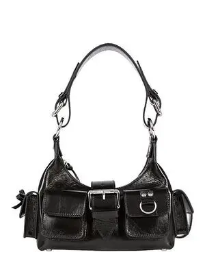 The Kooples Amelia Leather Shoulder Bag - Black
