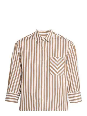 Rag & Bone Lucia Stripe Poplin Shirt - Brwst