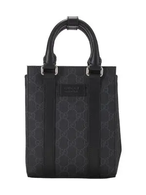 Gucci Gg Supreme Top Handle Tote - Black
