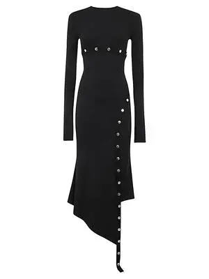 Attico Longuette Midi Dress - Black