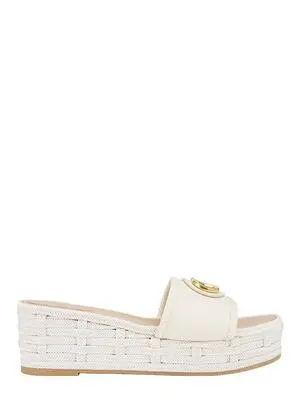 Valentino Garavani Vlogo Espadrilla Slides - Light Ivory