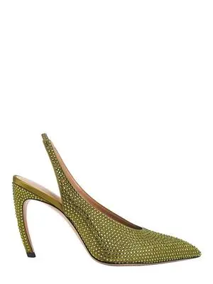 Attico Viper Slingback Pump - Military Green