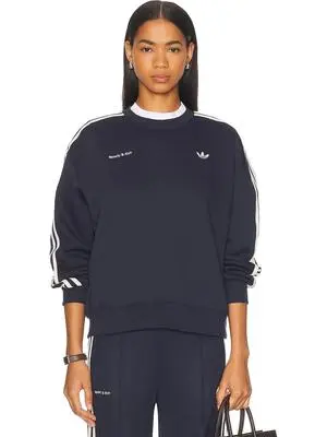 ADIDAS ORIGINALS X Sporty & Rich Crewneck Sweatshirt - Blue