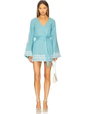 Show Me Your Mumu Malia Mini Dress - Blue Capri Shells