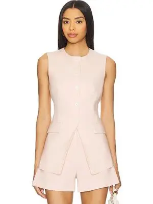 Veronica Beard Lois Vest - Pink Shell