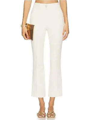 Veronica Beard Kimra Cropped Pant - Ecru