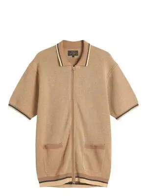 BEAMS Zip Knit Polo