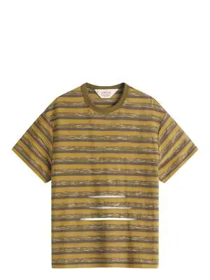 BRAIN DEAD Casey Striped T-shirt - Moss