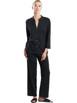 Natori Breeze Mandarin Pj - Black