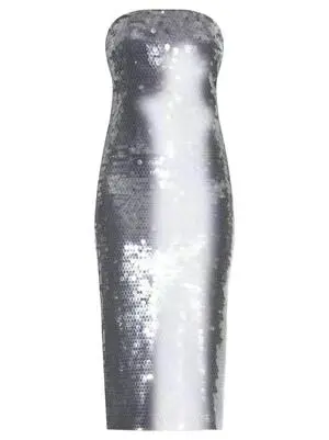 Sportmax Stemma Sequin Midi Dress Grey