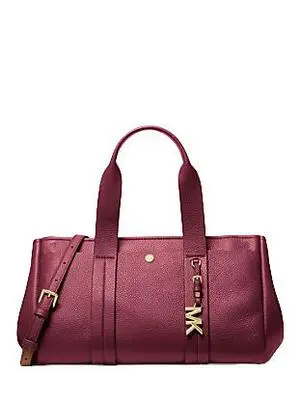Michael Kors Small Pebbled Leather Satchel - Purple