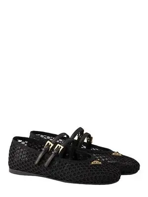 Prada Mesh Ballerinas - Black