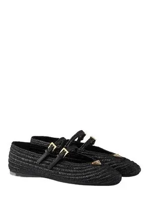 Prada Prada Crochet Ballerinas Black