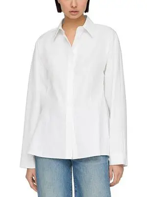 Lafayette 148 New York Pintuck Back Shirt - White