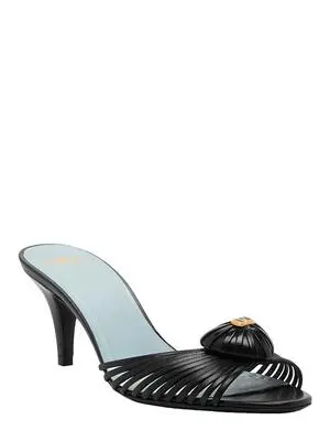 Valentino Garavani Vlogo Royal Leather Sandals - Black