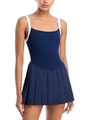 Free People Swing Of Things Color Block Dress - Navy