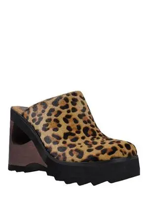 CANDIE'S Nichola Platform Clog - Leopard