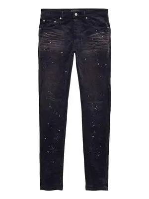 PURPLE BRAND 3 Needle Wash Repair Jeans - Black