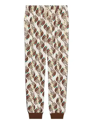 The North Face X Gucci Web Print Technical Jersey Jogging Pants 'ivory/brown - White