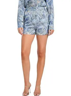 MARCIANO Bianca Floral Print Shorts - Paisley Blue Combo