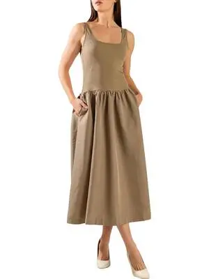 FREEMARKET Sleeveless Maxi Dress - Taupe