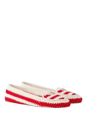Prada Crochet Loafers - Red