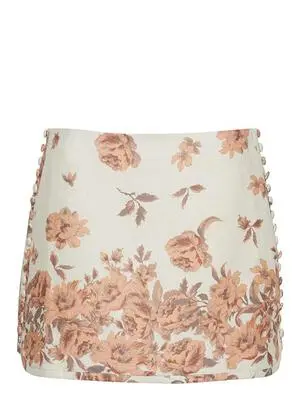Cara Cara Roseland Mini Skirt - Farfella Border Egret