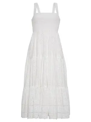 Cara Cara Taormina Midi Dress - Bria Eyelet Ivory