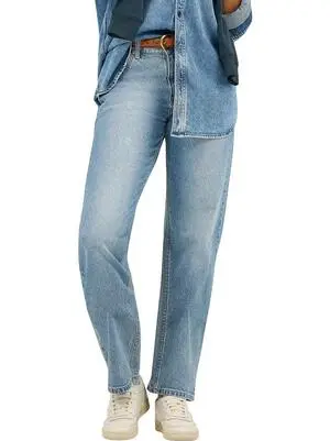 LEEM Rider High Waist Straight Leg Jeans - Dazzled