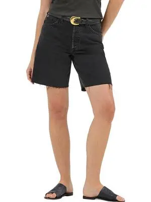 LEEM Slouch Denim Bermuda Shorts - Dark Memory