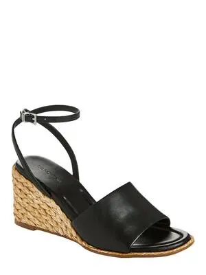 Nordstrom Arlene Ankle Strap Wedge Sandal Black