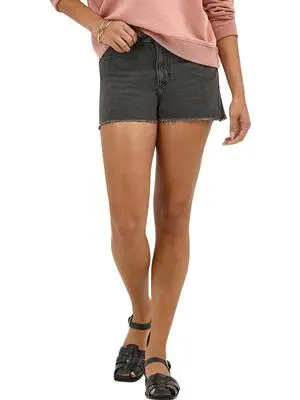 LEEM 3-inch High Waist Denim Shorts - Dark Mood