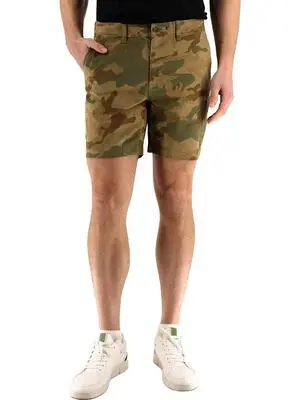 DEVIL-DOG DUNGAREES Camo Print 7-inch Performance Stretch Chino Shorts - Dusty Camo