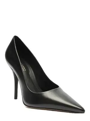 AREZZO Arezzo Emily Pointed-Toe Pumps Black Leather