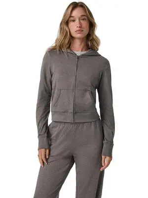 Vuori Vuori Halo Mini Full Zip Hoodie Chia Heather